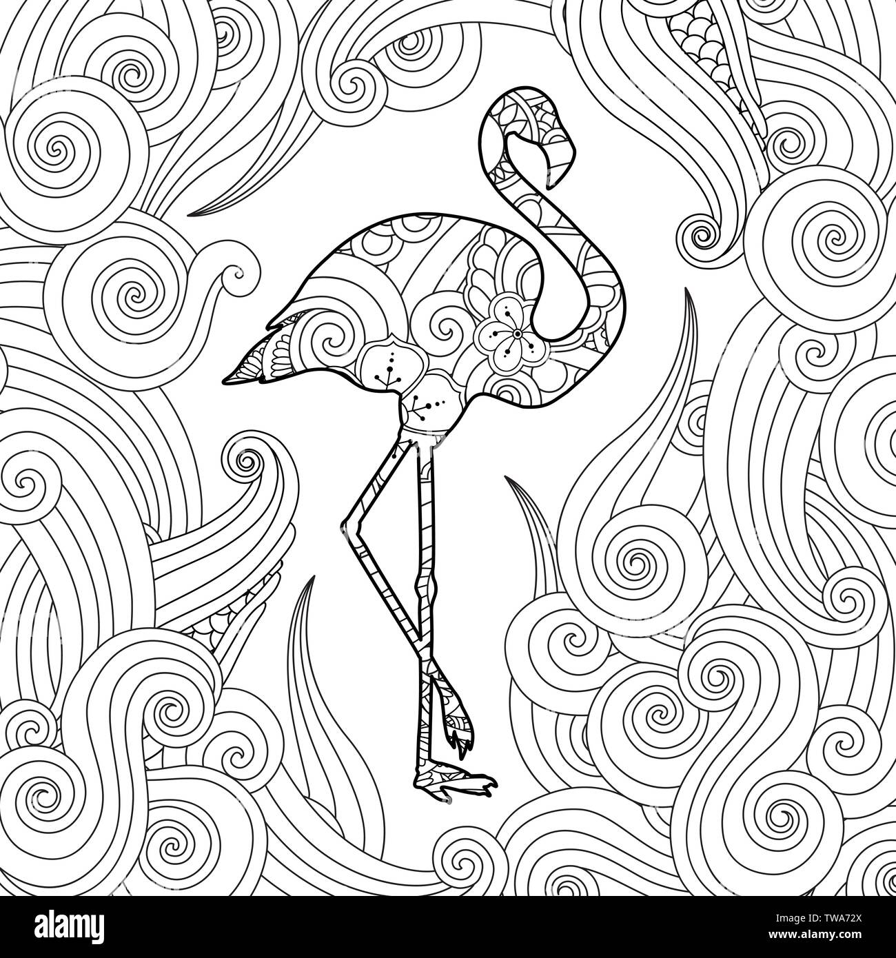 Coloring Page In Zentangle Inspired Stockfotos und -bilder Kaufen - Alamy