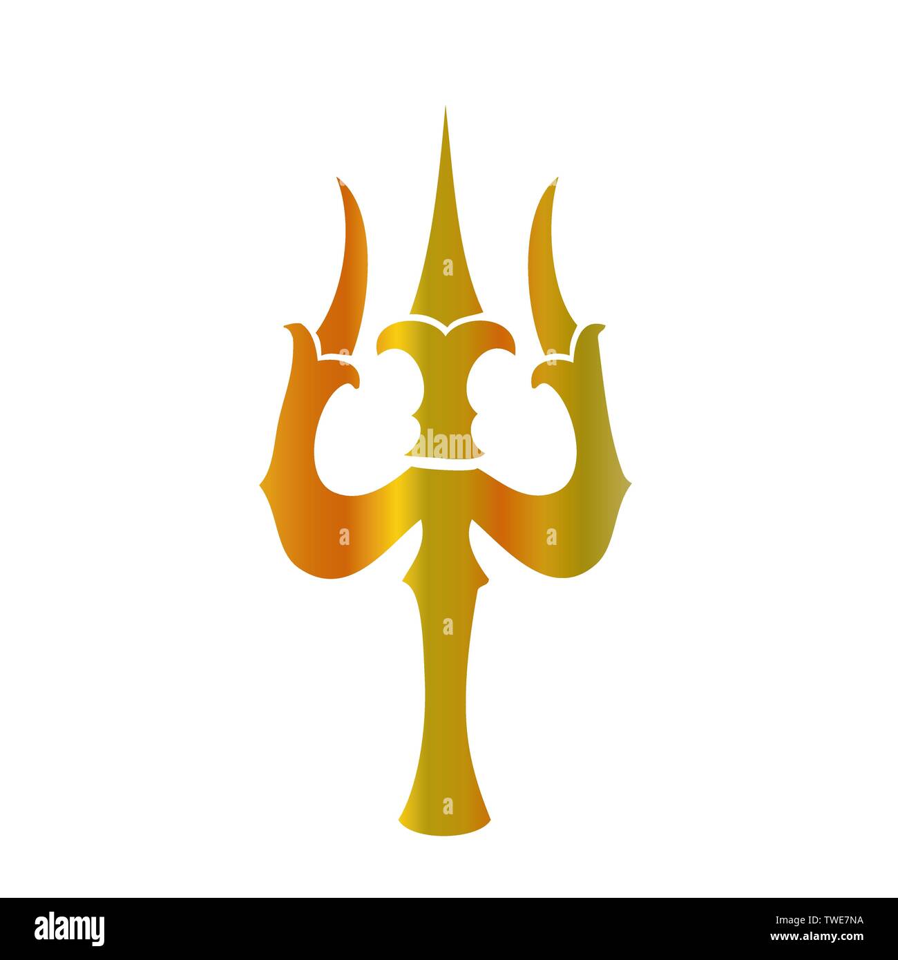 Trishul om symbole Ausgeschnittene Stockfotos und -bilder - Alamy