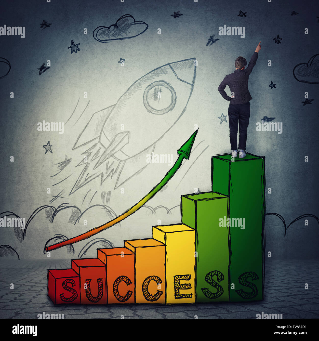 Oben Auf Der Treppe Stockfotos und -bilder Kaufen - Alamy