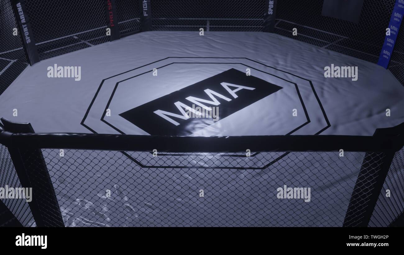 3d render mma fight cage -Fotos und -Bildmaterial in hoher Auflösung ...