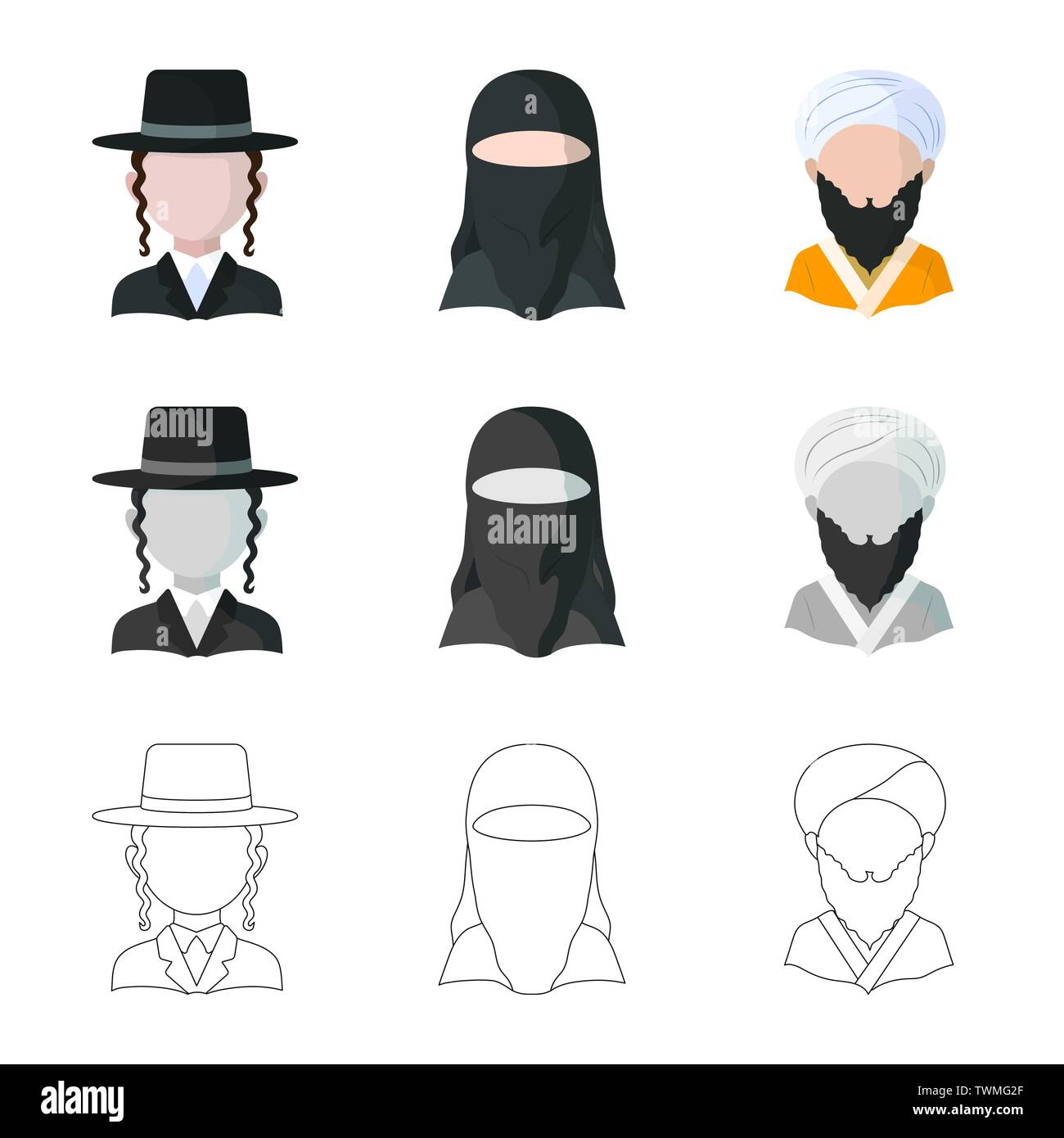 Isoliertes Objekt der Nachahmer und Resident Symbol. Sammlung der ...