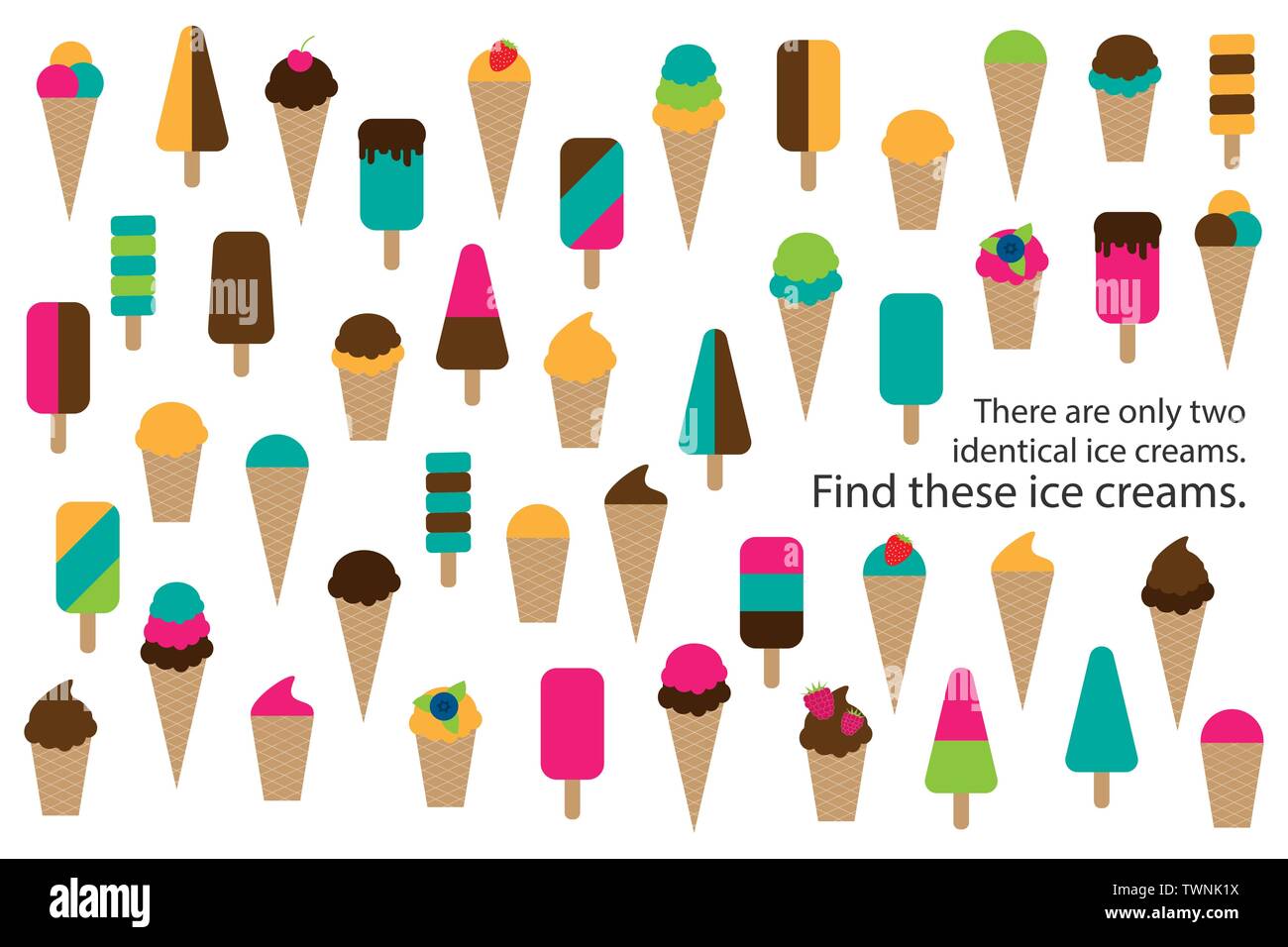 Child ice cream thinking Ausgeschnittene Stockfotos und -bilder - Alamy