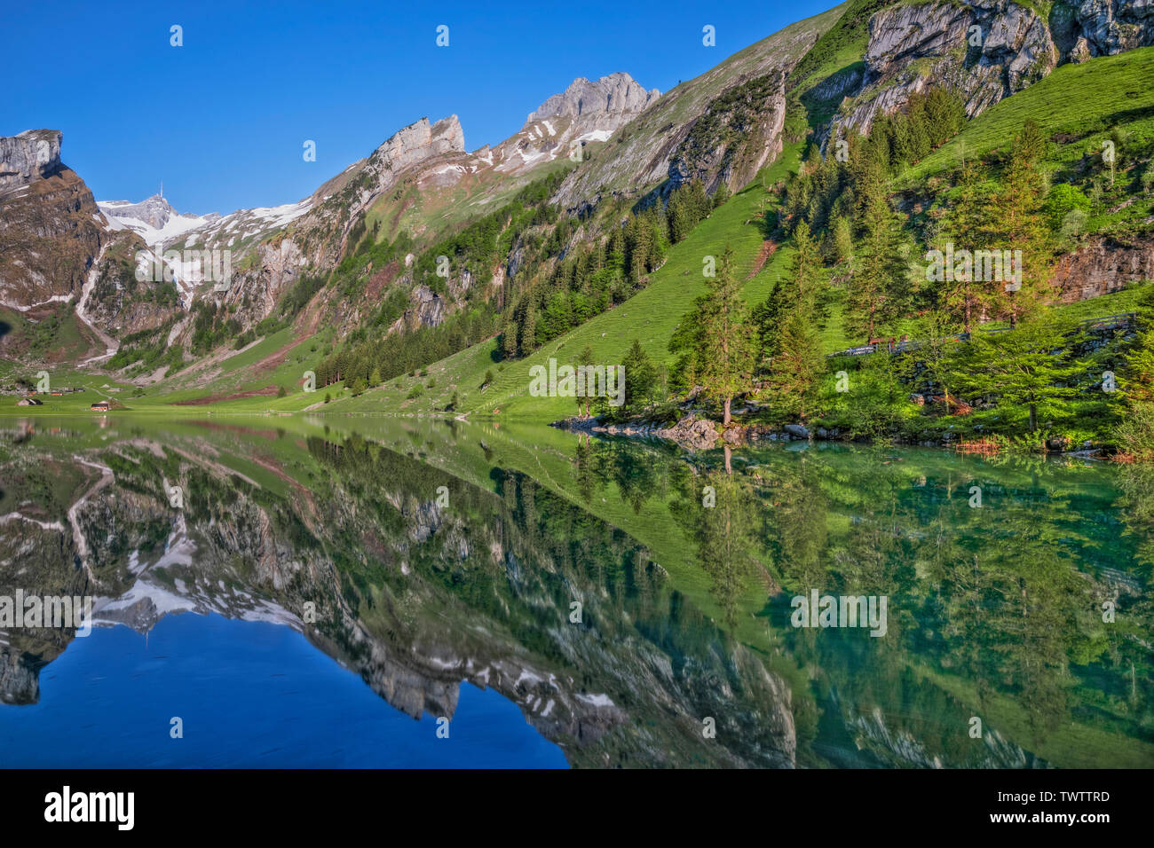 Seealpsee, Wasserauen, Appenzell Innerrhoden, Schweiz, Europa ...