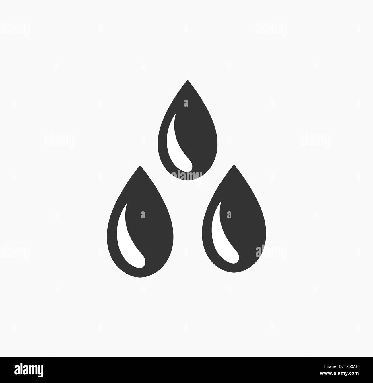 Wassertropfen logo Schwarzweiß-Stockfotos und -bilder - Alamy