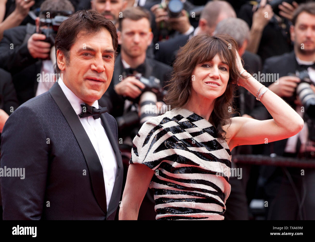 Schauspieler Javier Bardem Und Schauspielerin Charlotte Gainsbourg Bei