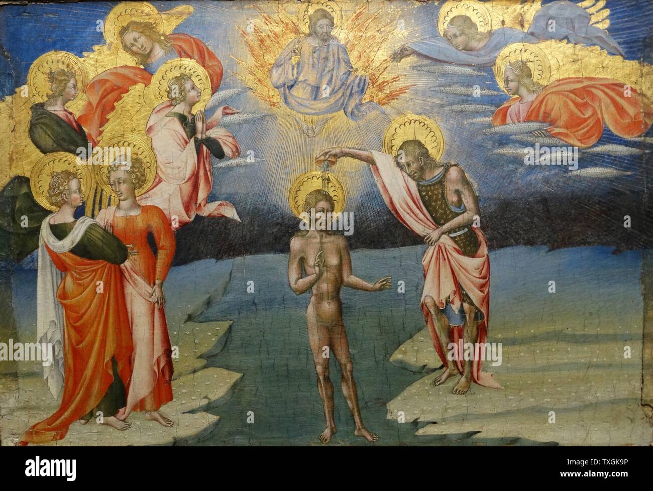 Gemälde mit Szenen aus dem Leben des Heiligen Johannes des Täufers von Giovanni di Paolo (1403 ...