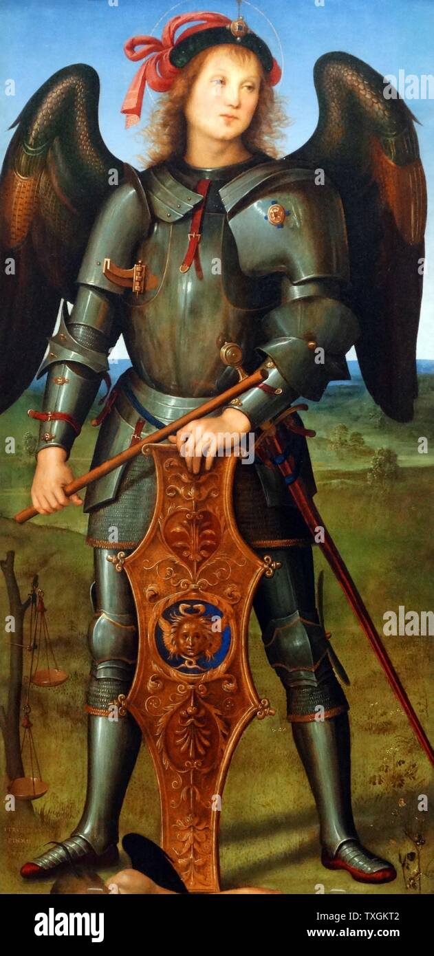 Der erzengel raphael mit tobias und der erzengel michael -Fotos und ...