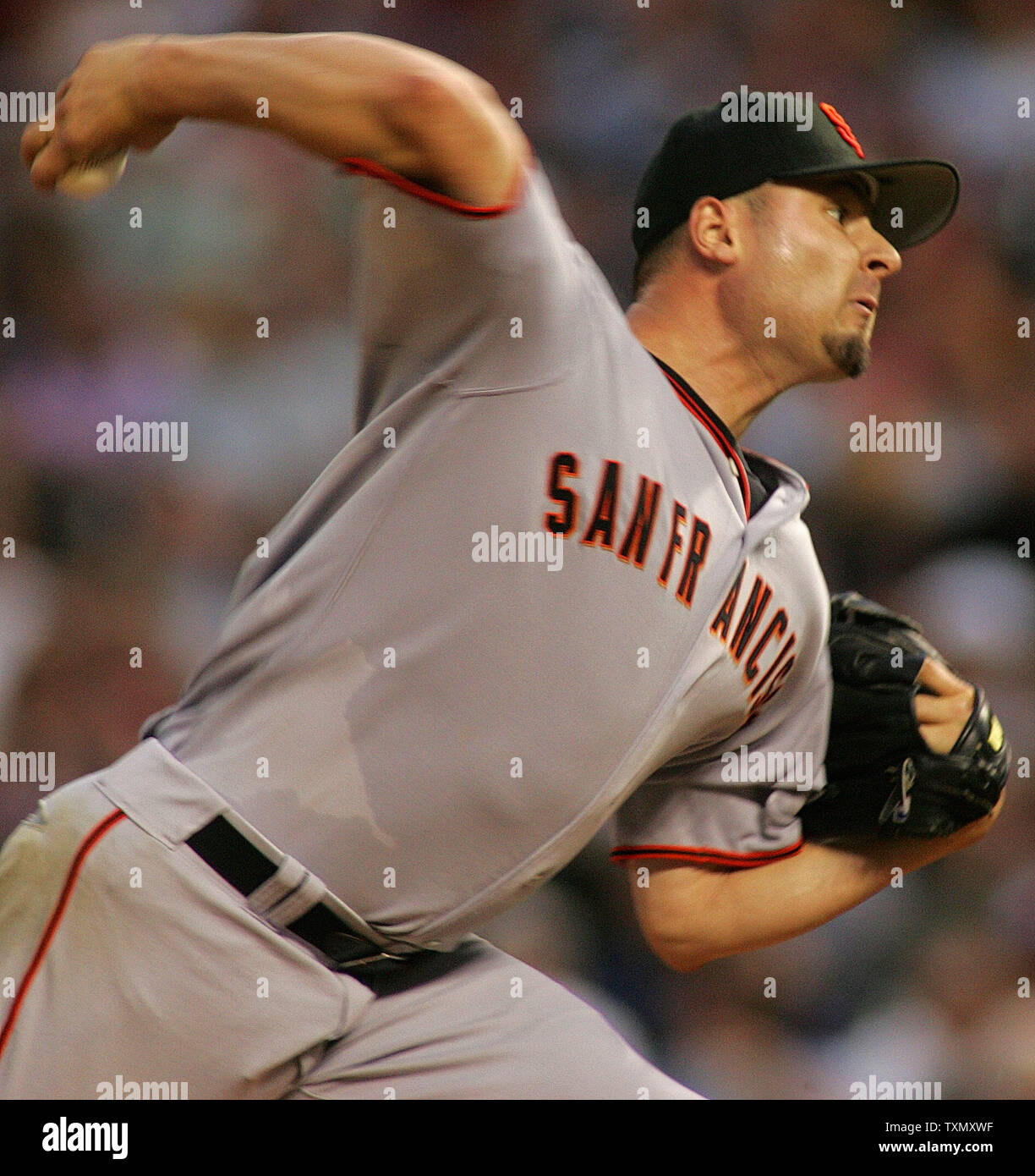 San Francisco Giants Krug Jason Schmidt wirft gegen die Colorado ...