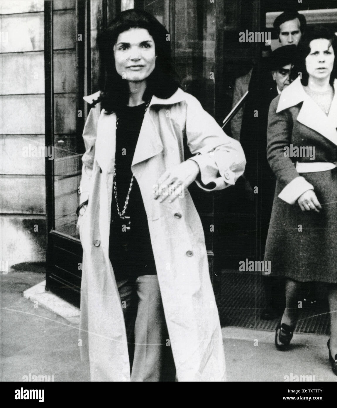 Jacqueline Kennedy Onassis Blätter Ein Krankenhaus Nach Dem Besuch Von