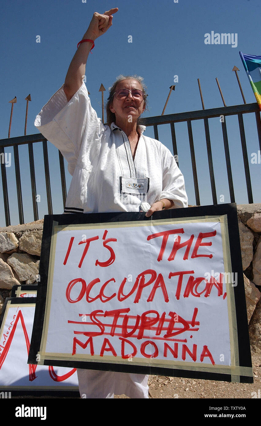 Israelische Aktivistin Angela Godfrey Goldstein Protest an der ...