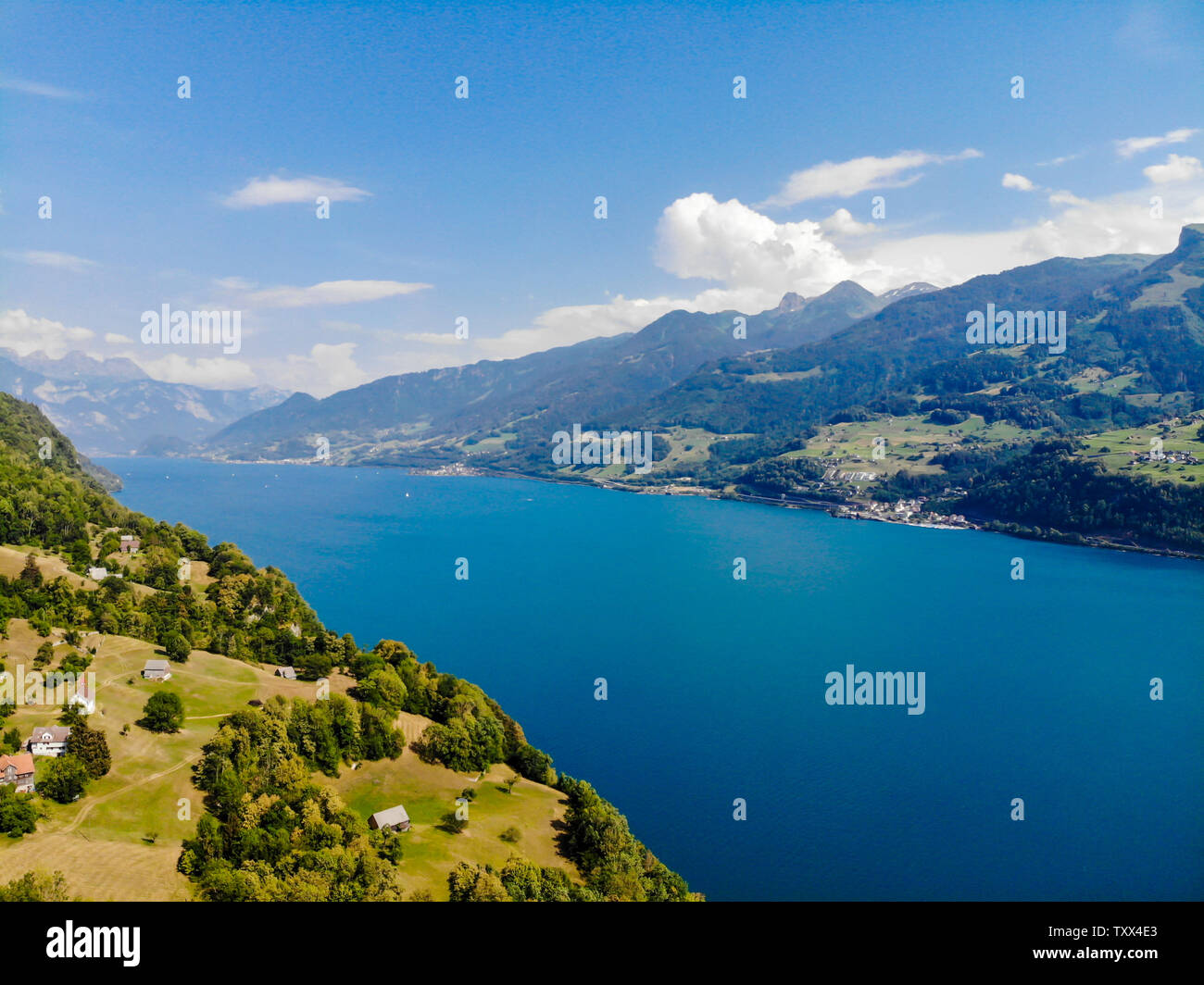 Amden Mit Walensee und Glarner Alpen Stockfotos und -bilder Kaufen - Alamy