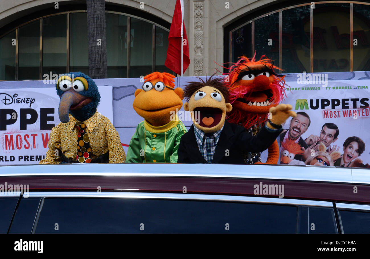 Muppet Zeichen der Große Gonzo, Scooter, Walter und Tier (L - R) die ...