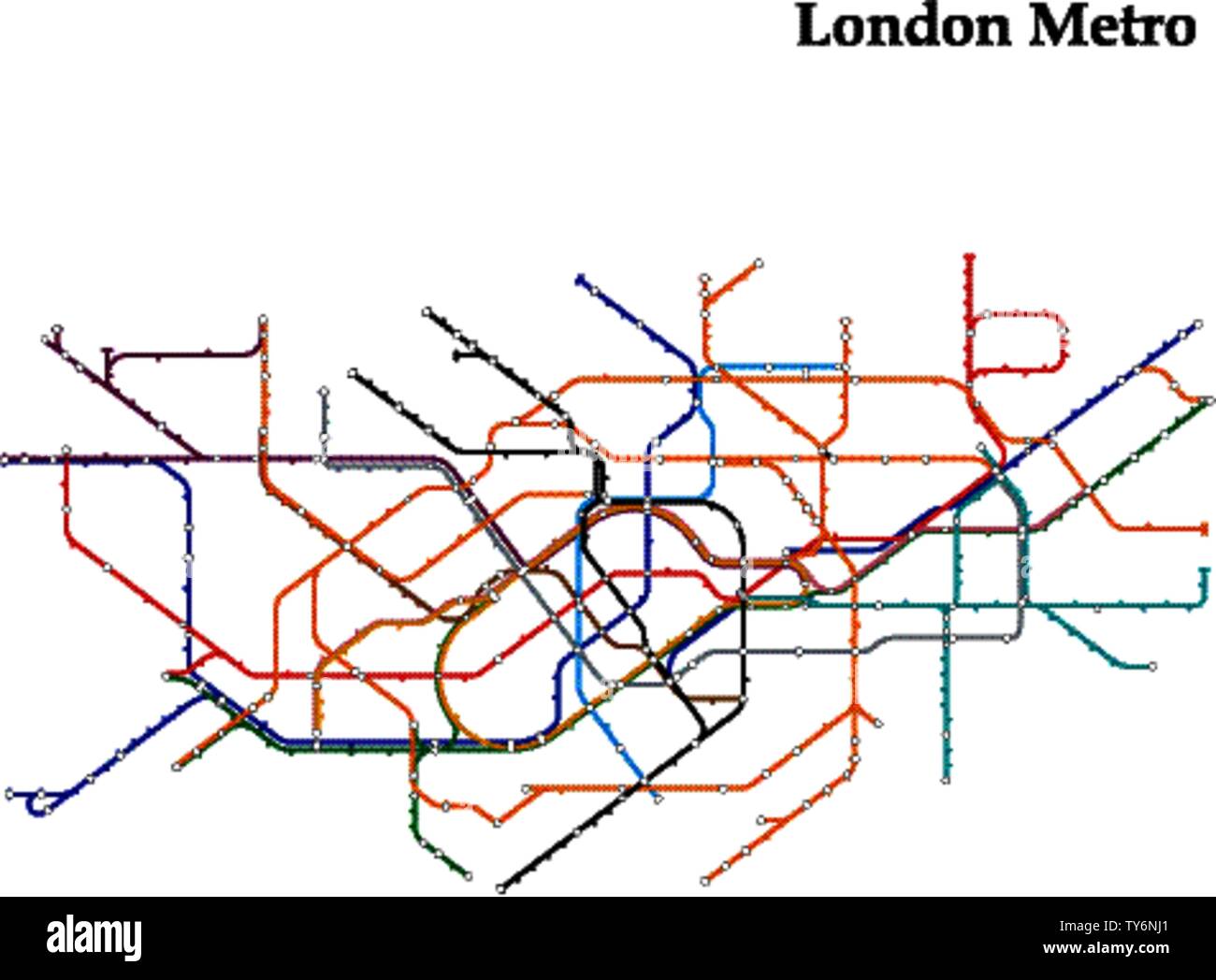 London underground tube map Ausgeschnittene Stockfotos und -bilder - Alamy