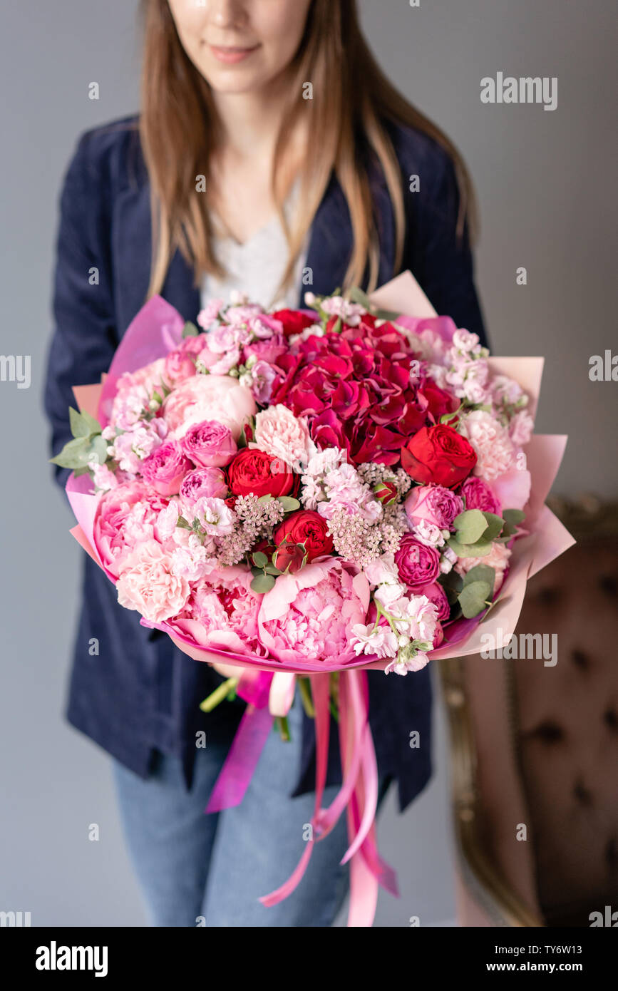 Rosa Blume Hydrangea Hortensie Stockfotos und -bilder Kaufen - Alamy