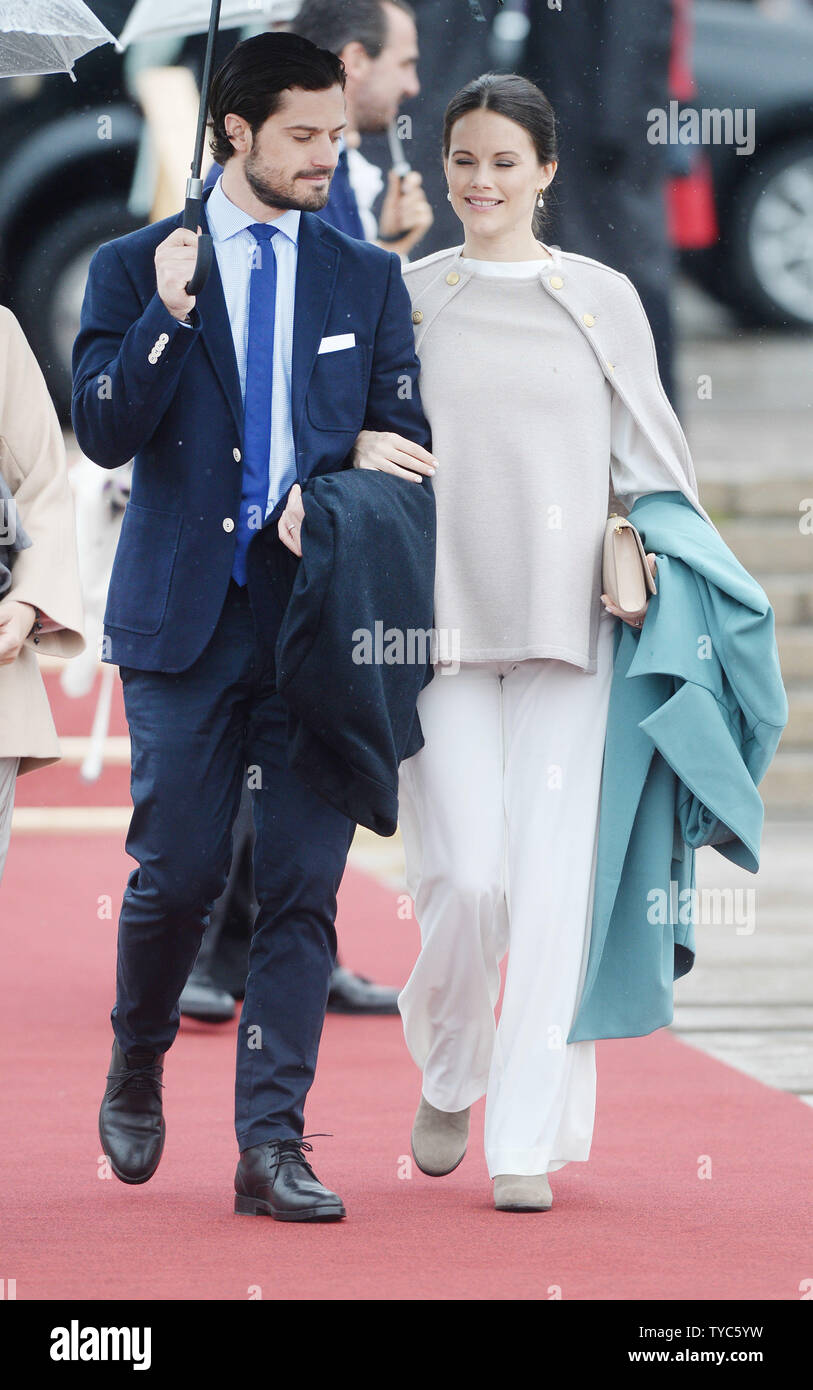 Schwedische Prinz Carl Philip und Prinzessin Sofia ein Mittagessen ... Schwedische Prinz Carl Philip und Prinzessin Sofia ein Mittagessen ...