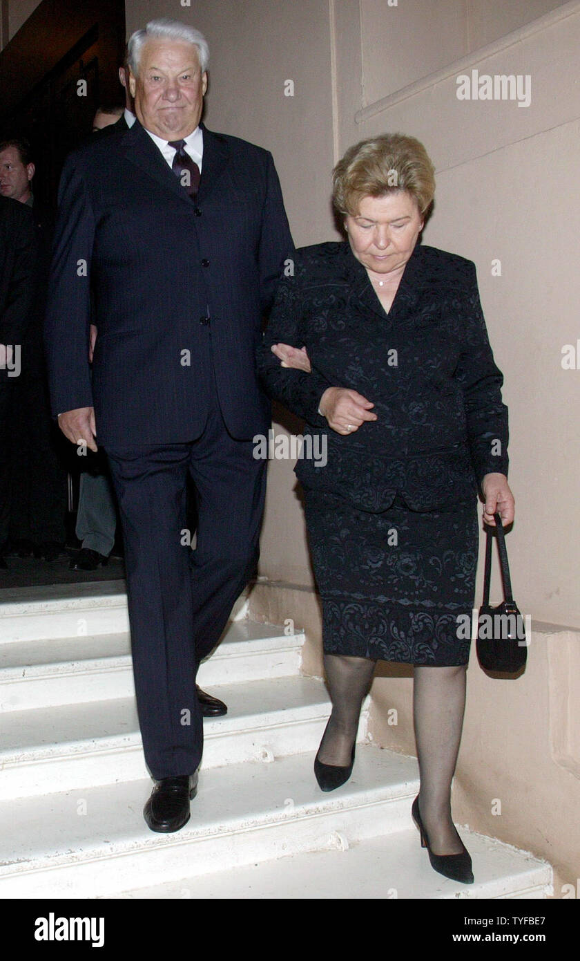Der ehemalige russische Präsident Boris Jelzin, in diesem 2000 Datei ...