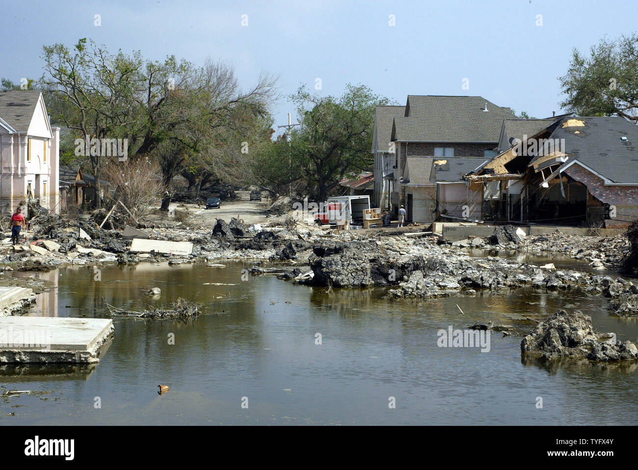 Hochwasser immer noch in einigen Teilen von New Orleans, ein Monat nach ...