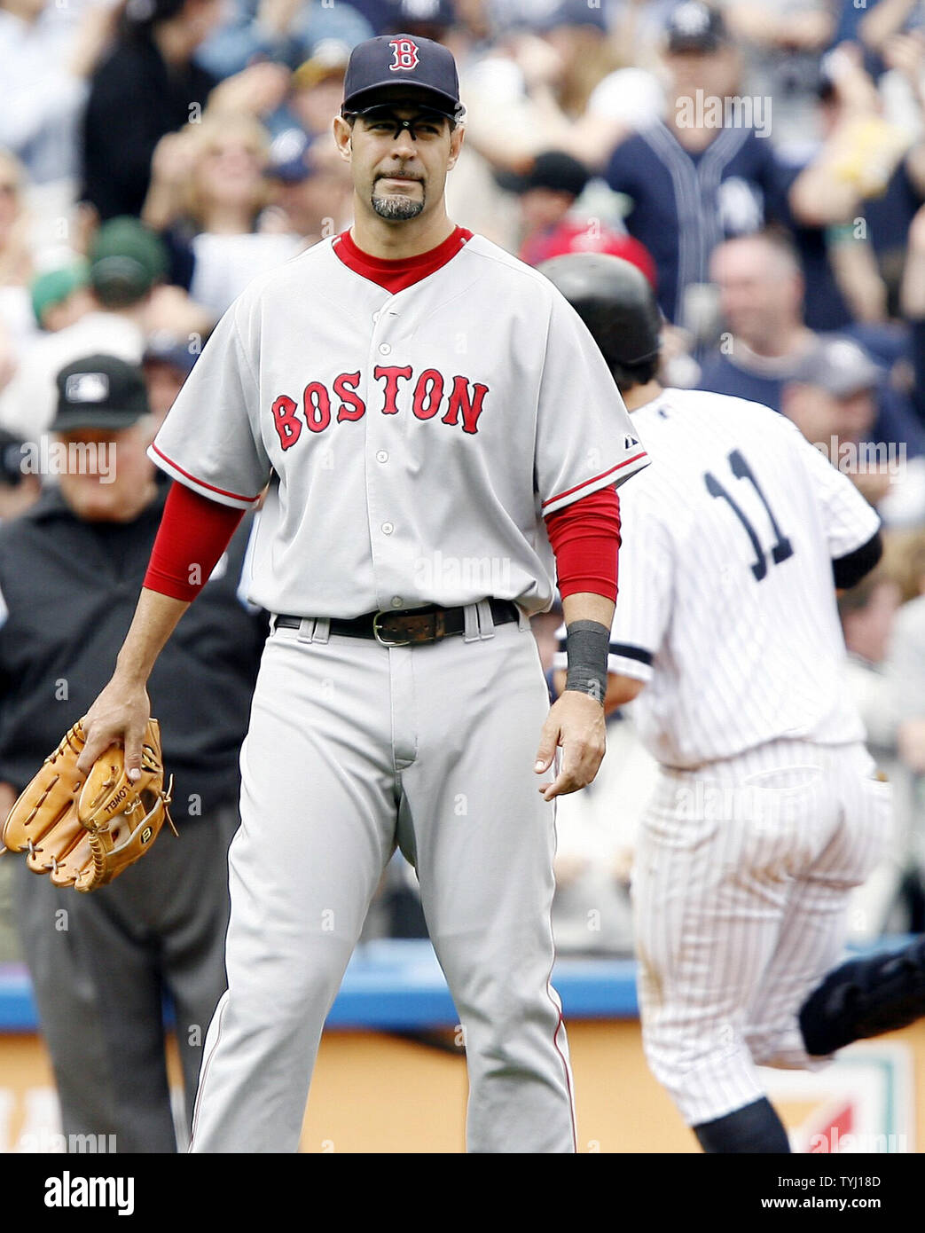 New York Yankees Doug Mientkiewicz runden Dritten base Vergangenheit ...