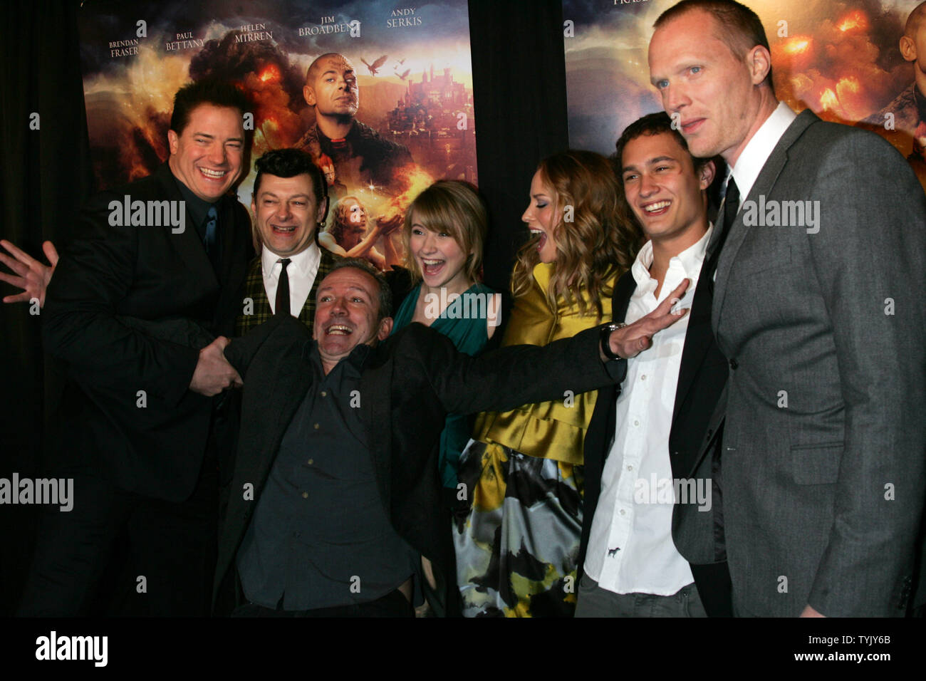 (L - R) Brendan Fraser, Andy Serkis, Regisseur Iain Softley, Eliza Hope ...