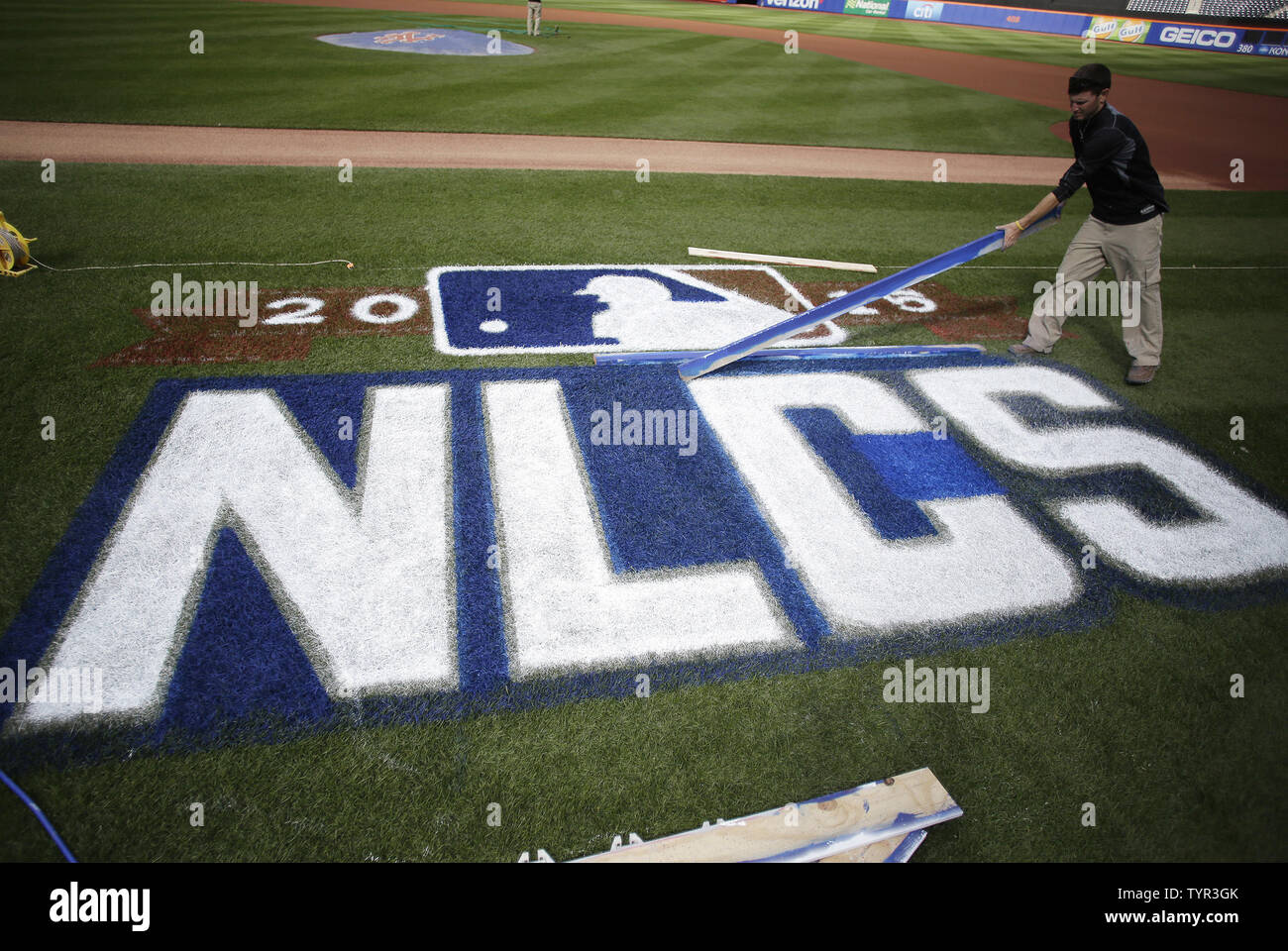 Arbeitnehmer Farbe und das Feld für Spiel eins der NLCS, wo die New ...