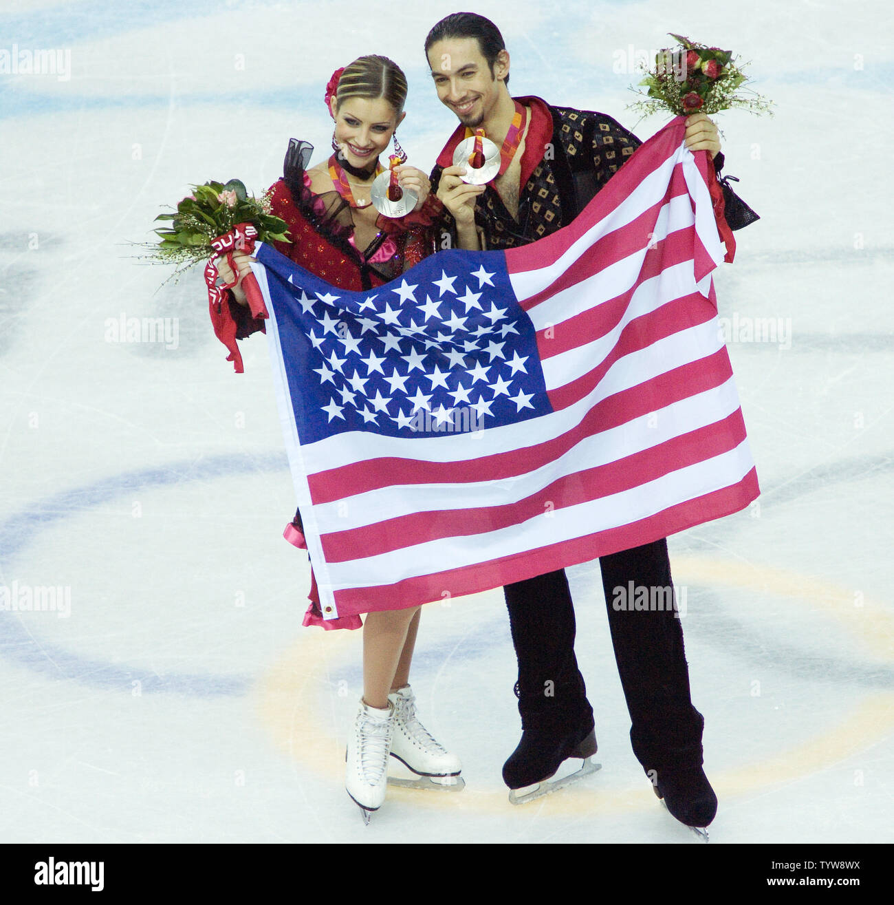 Tanith Belbin und Benjamin Agosto aus den USA zeigen ihre ...