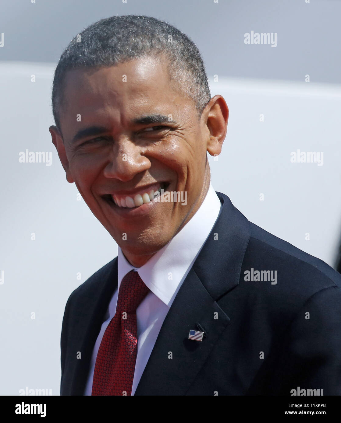 Us-Präsident Barack Obama kommt am Sword Beach in Thann die ...