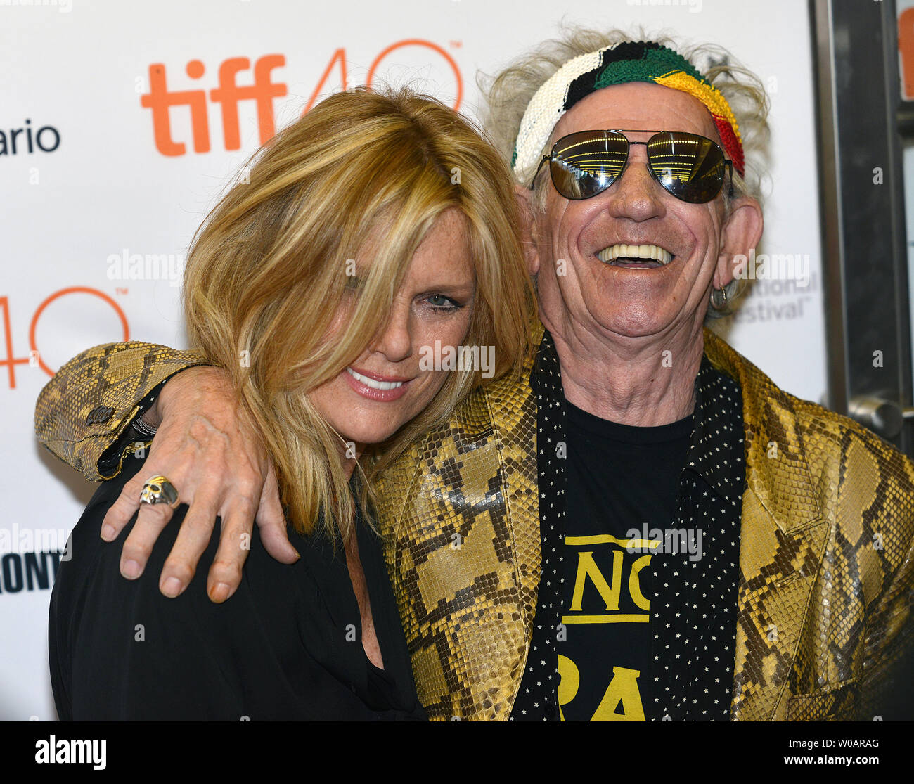 Rolling Stones Gitarrist Keith Richards und seiner Frau Patti Hansen ...
