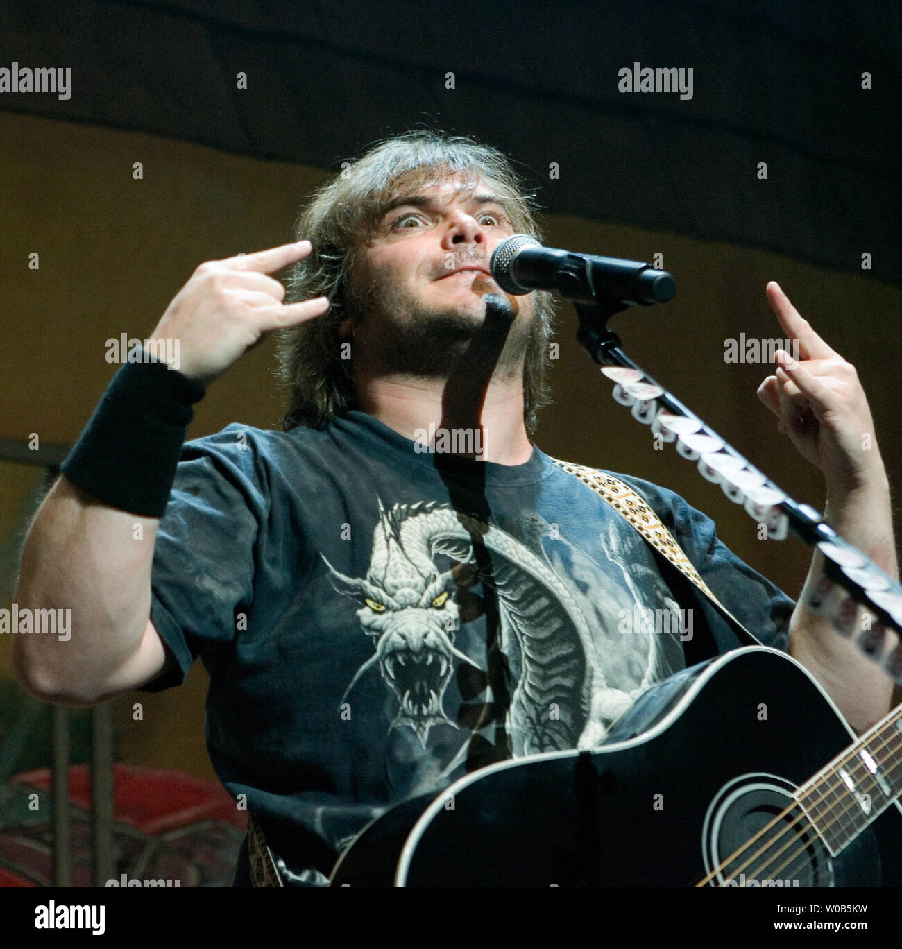 Musiker und Schauspieler Jack Black von Tenacious D Felsen das Queen ...