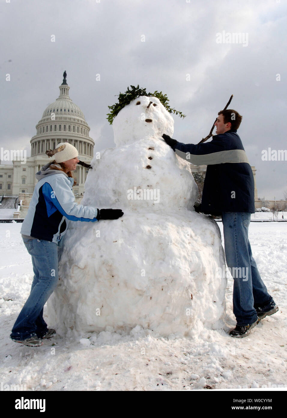 Jason Batts, 24 und seine Verlobte Tonia Stroud, 21a snow Mad auf dem ...