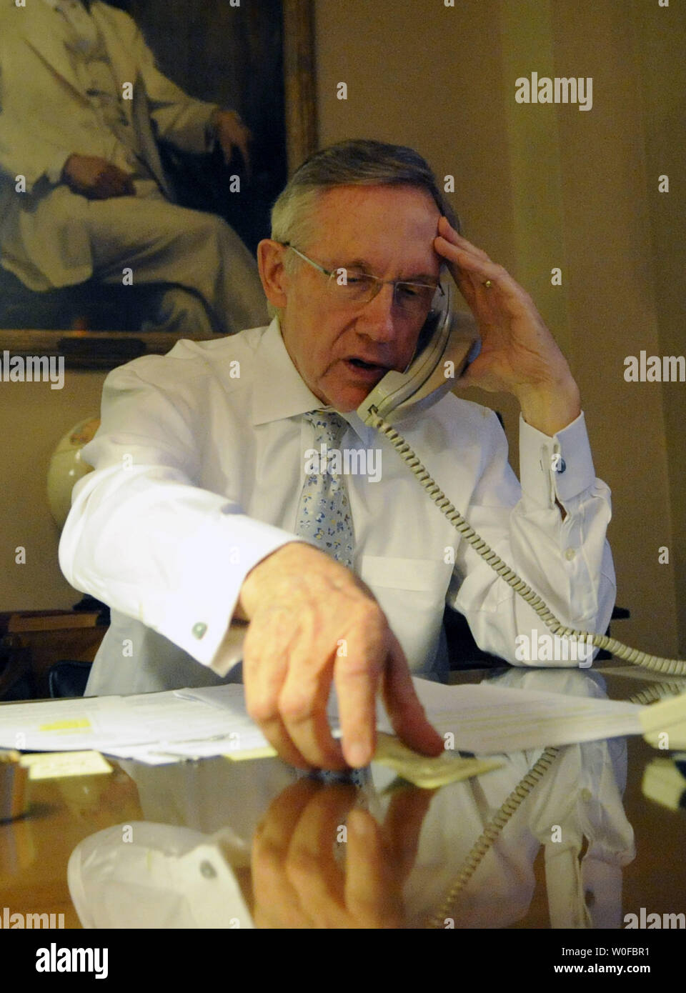 Mehrheitsführer im Senat, Harry Reid (D-NV) spricht auf einer Konferenz ...