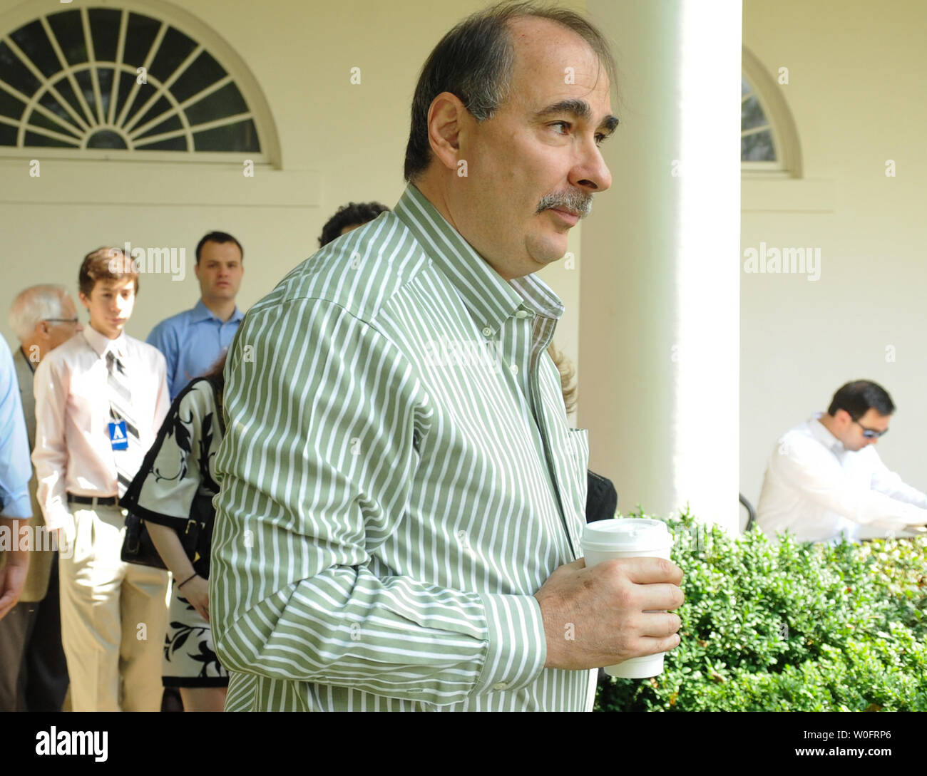 Weiße Haus Senior Advisor David Axelrod wartet auf US-Präsident Barack ...