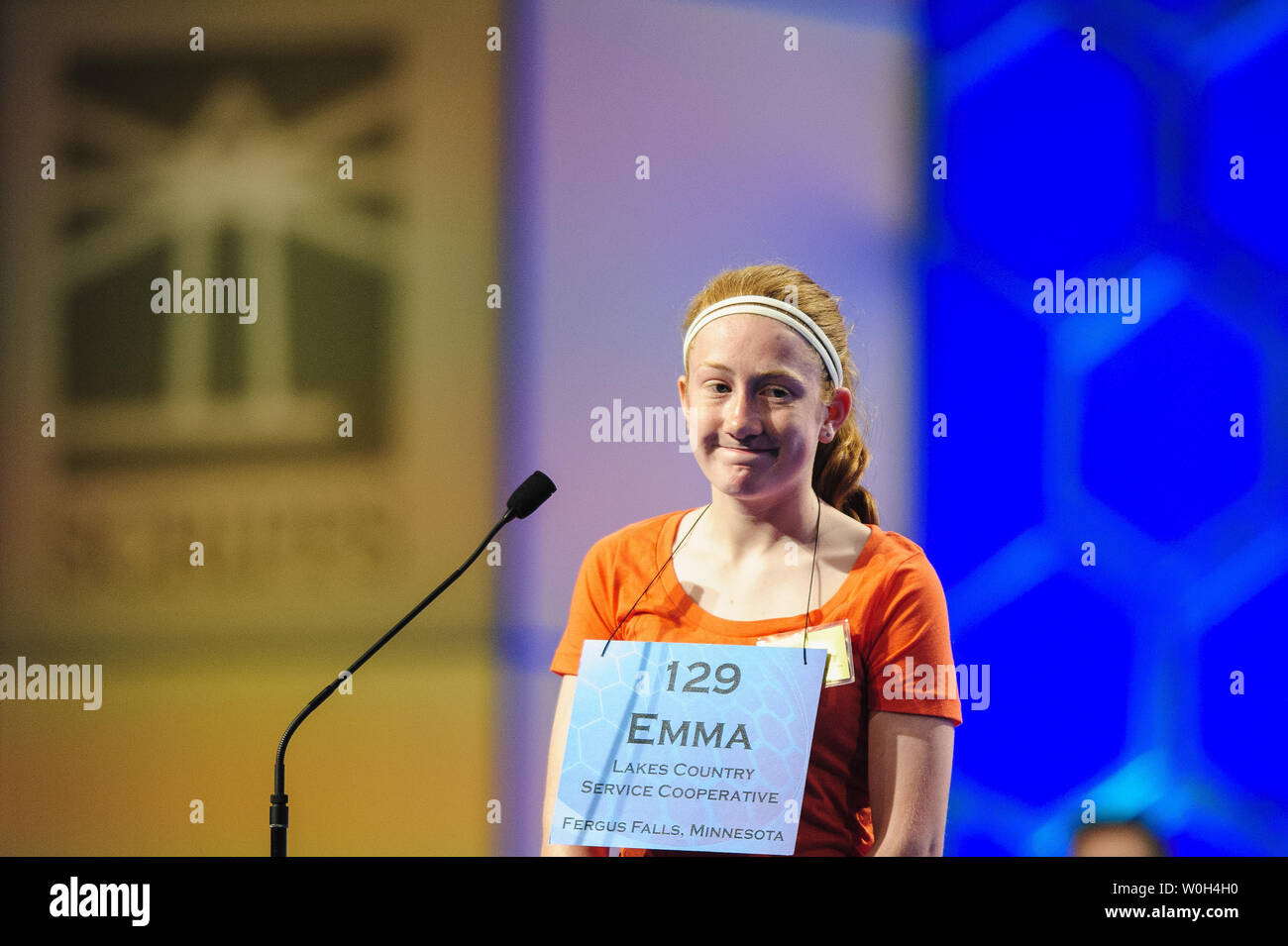 Emma Greenlee, 14 von Aurora, Minnesota beteiligt sich im Halbfinale ...