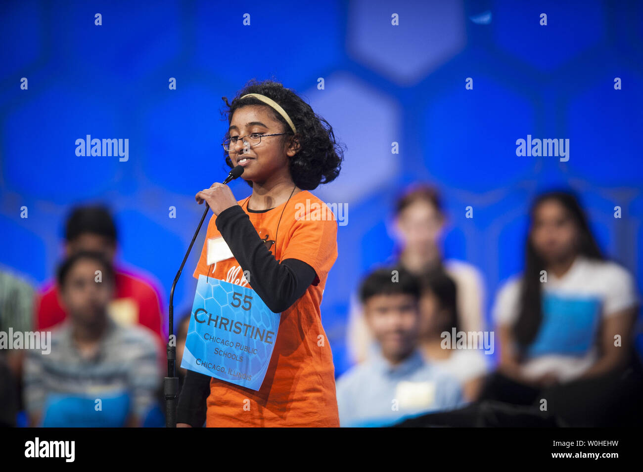 Christine Alex, 13 von Chicago, Illinois, nimmt in den Halbfinalen des ...