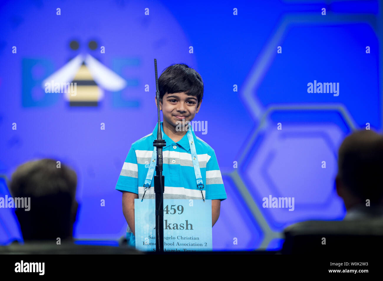 Akash Vukoti, 9, von San Angelo, Texas beteiligt sich an der zweiten ...