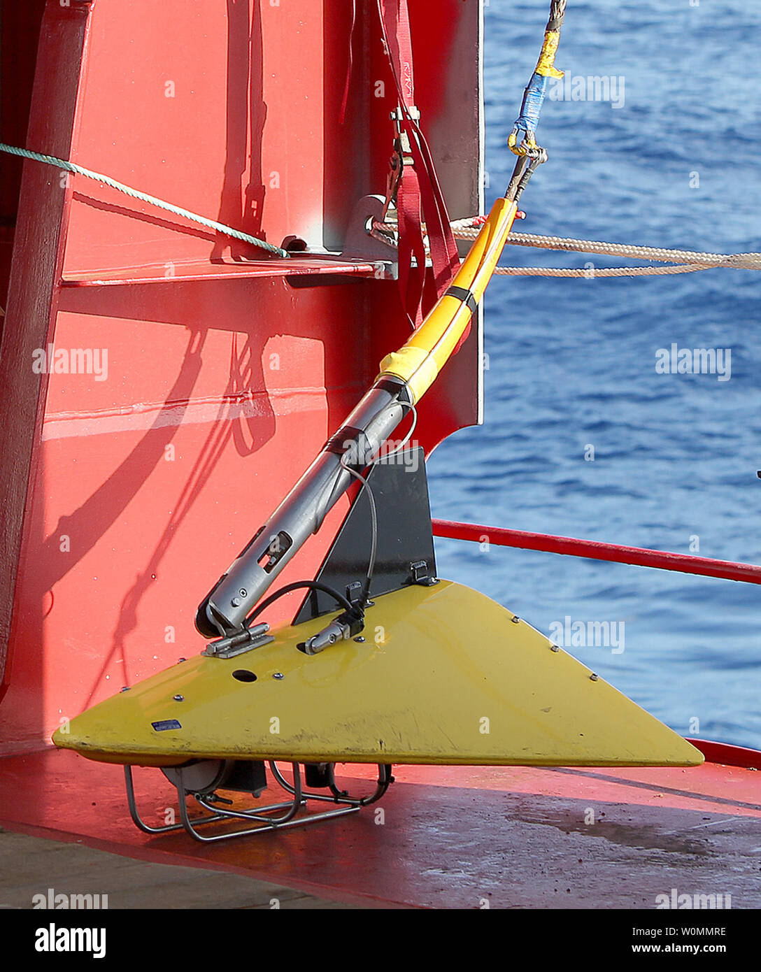 Eine "abgeschleppt pinger Locator' ist vorbereitet, um das Deck der ...