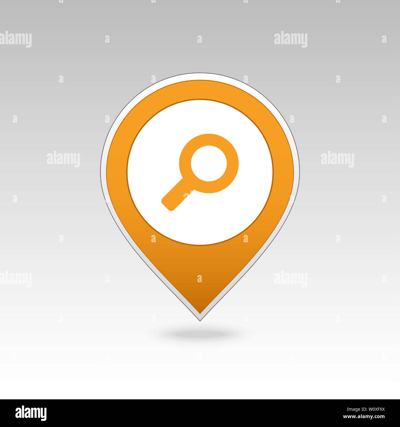 Suche pin Symbol Karte. Vektor Lupe oder Lupe Kartenzeiger. Lupe Karte ...