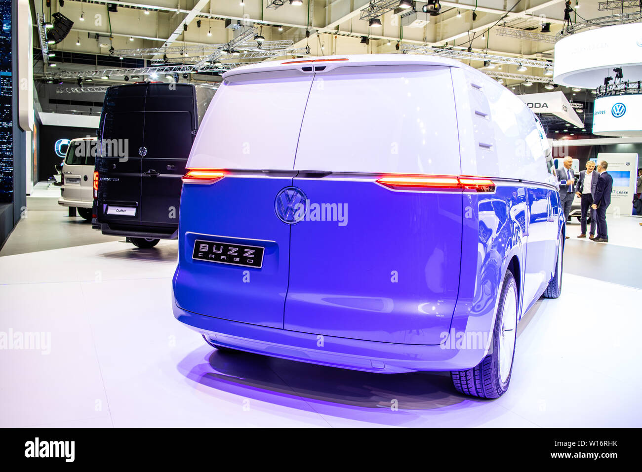 Poznan, Polen, Mar 2019 Volkswagen VW I.D. Buzz Cargo elektrischen Lieferwagen Konzept Prototyp ...