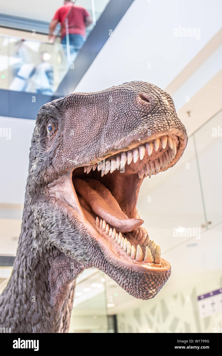 Lodz, Polen, Mai 2019 Utahraptor shopping Entertainment Center SUKCESJA ...