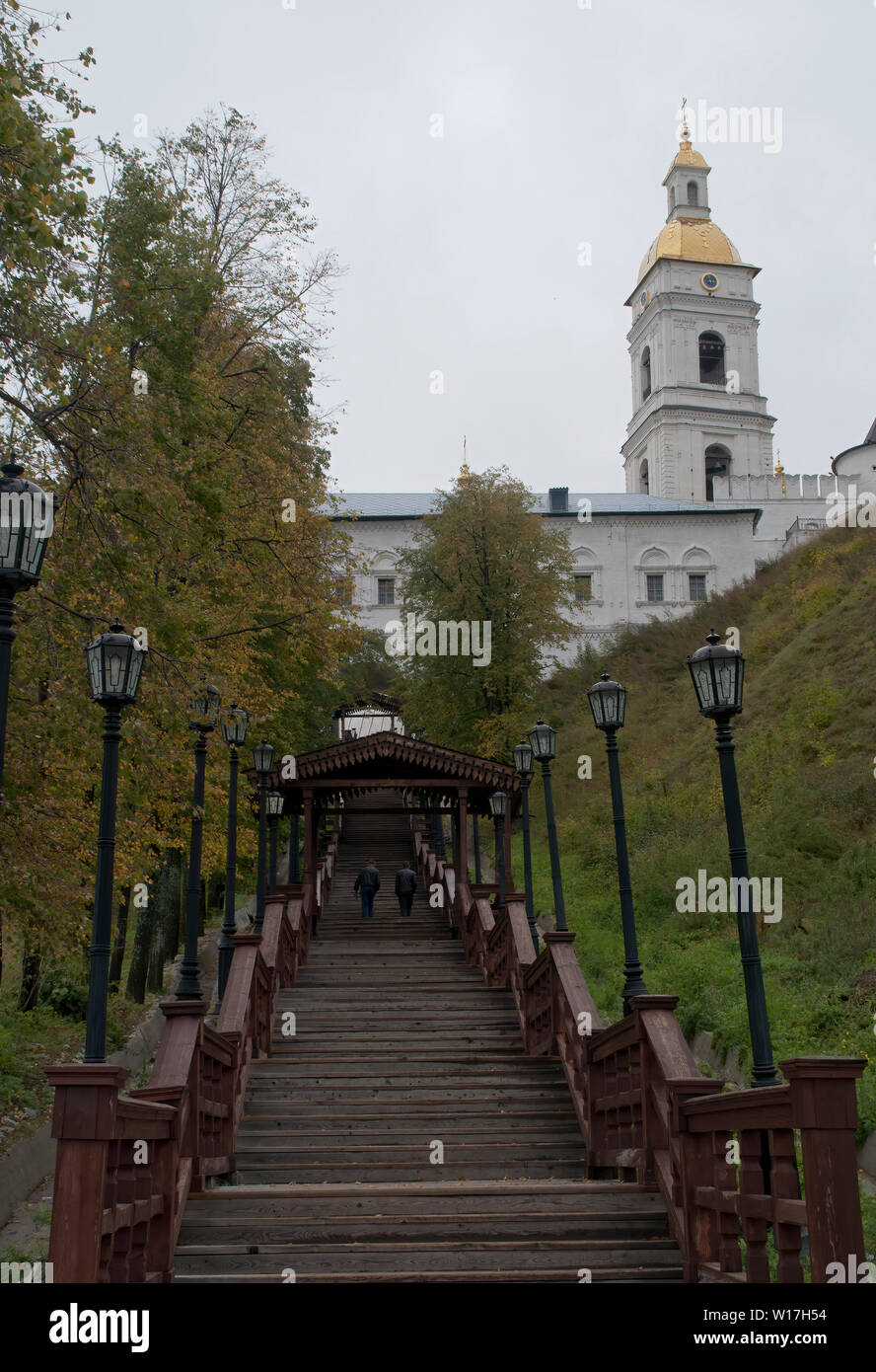Tobolsk Russland, Treppe vom unteren Stadt zum Kreml Komplex ...