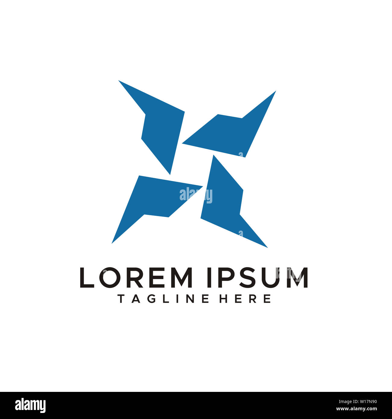 Blaue Farbe Logo Vorlage Stockfotos und -bilder Kaufen - Alamy
