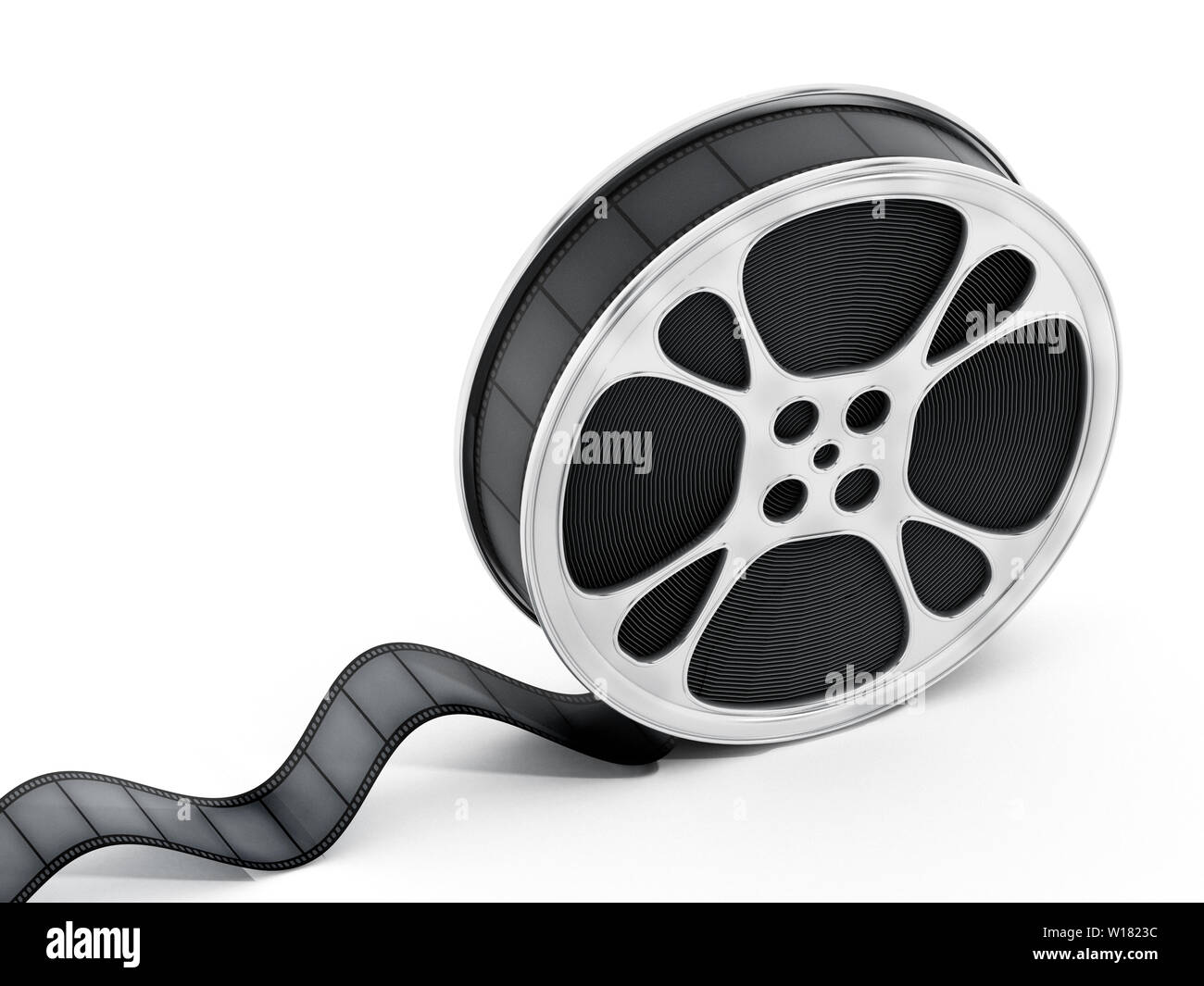 Filmrolle auf weißem Hintergrund. 3D-Darstellung Stockfotografie - Alamy