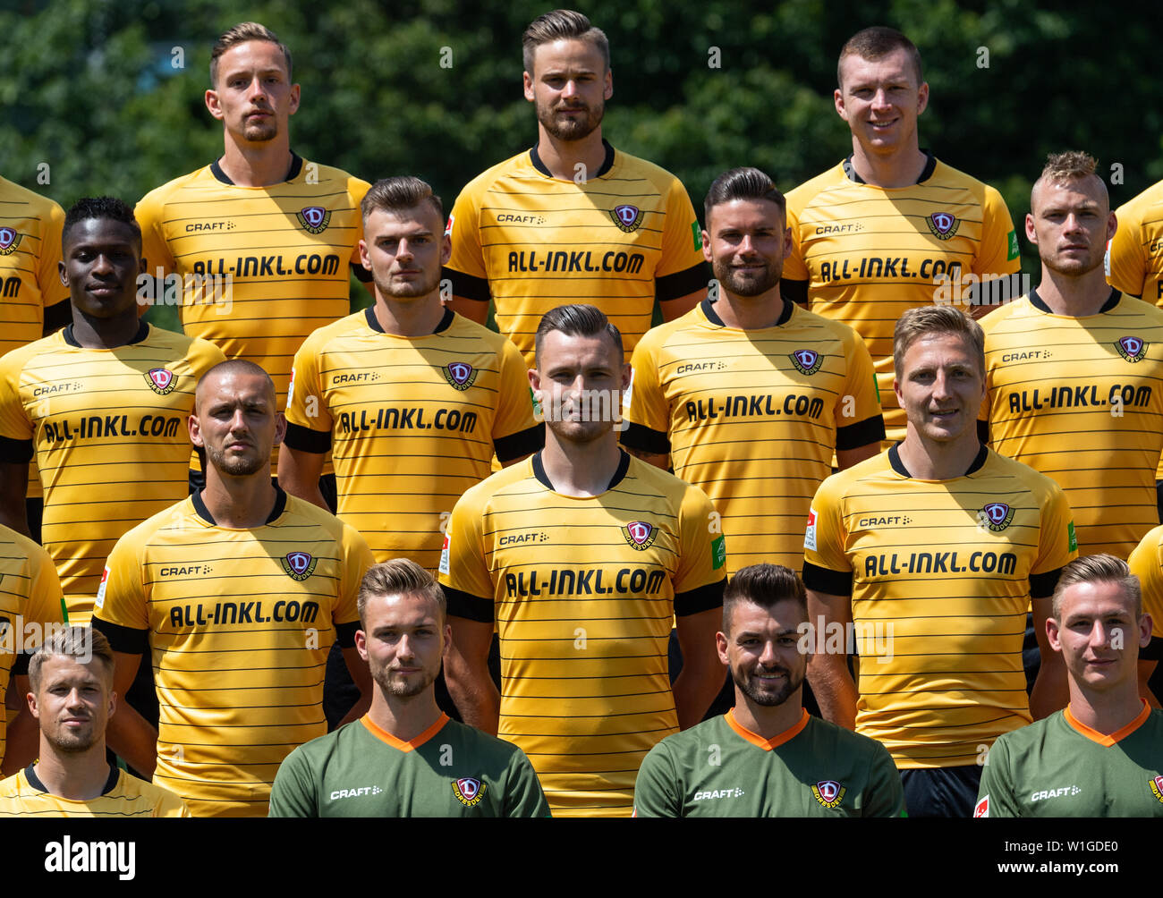 01 Juli 2019, Sachsen, Dresden: Fußball 2.Bundesliga: Fotoshooting SG ...