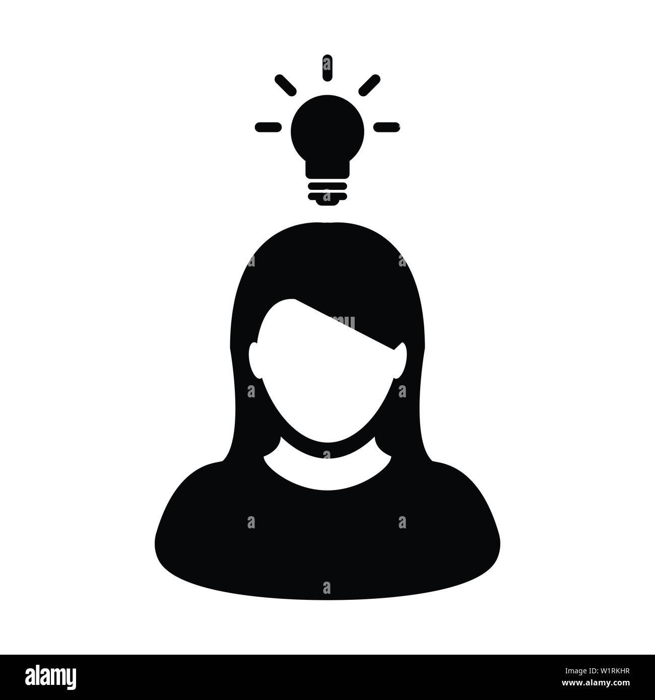 Konzept Das Symbol Vektor Weibliche Person Profil Avatar Symbol Mit konzept-das-symbol-vektor-weibliche-person-profil-avatar-symbol-mit