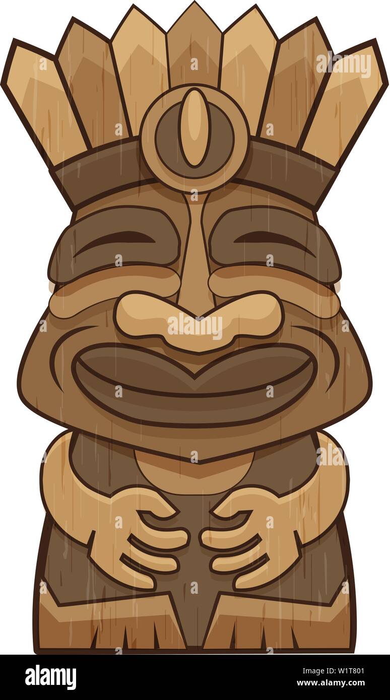 Gott Tiki idol Symbol. Cartoon Gottes Tiki idol Vektor Symbol für Web ...