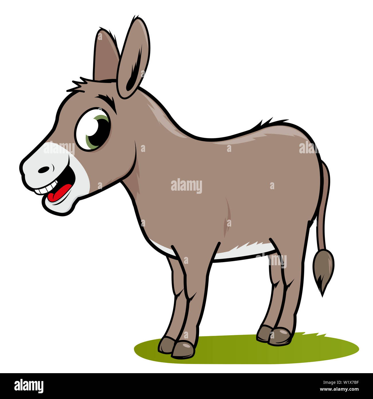 Donkey cartoon illustration Ausgeschnittene Stockfotos und -bilder - Alamy
