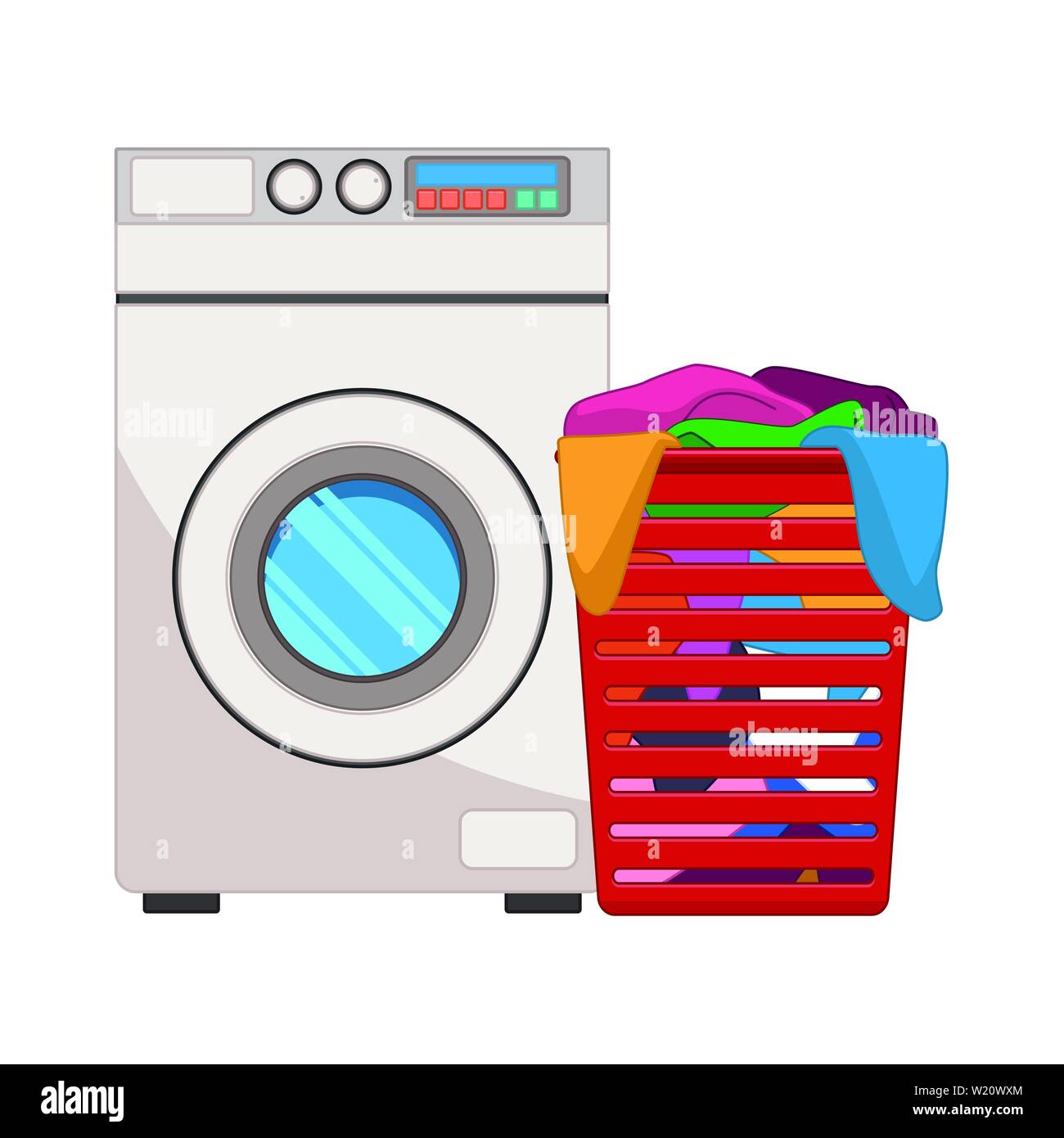 Wäsche Waschen und Reinigung Symbole Stock-Vektorgrafik - Alamy