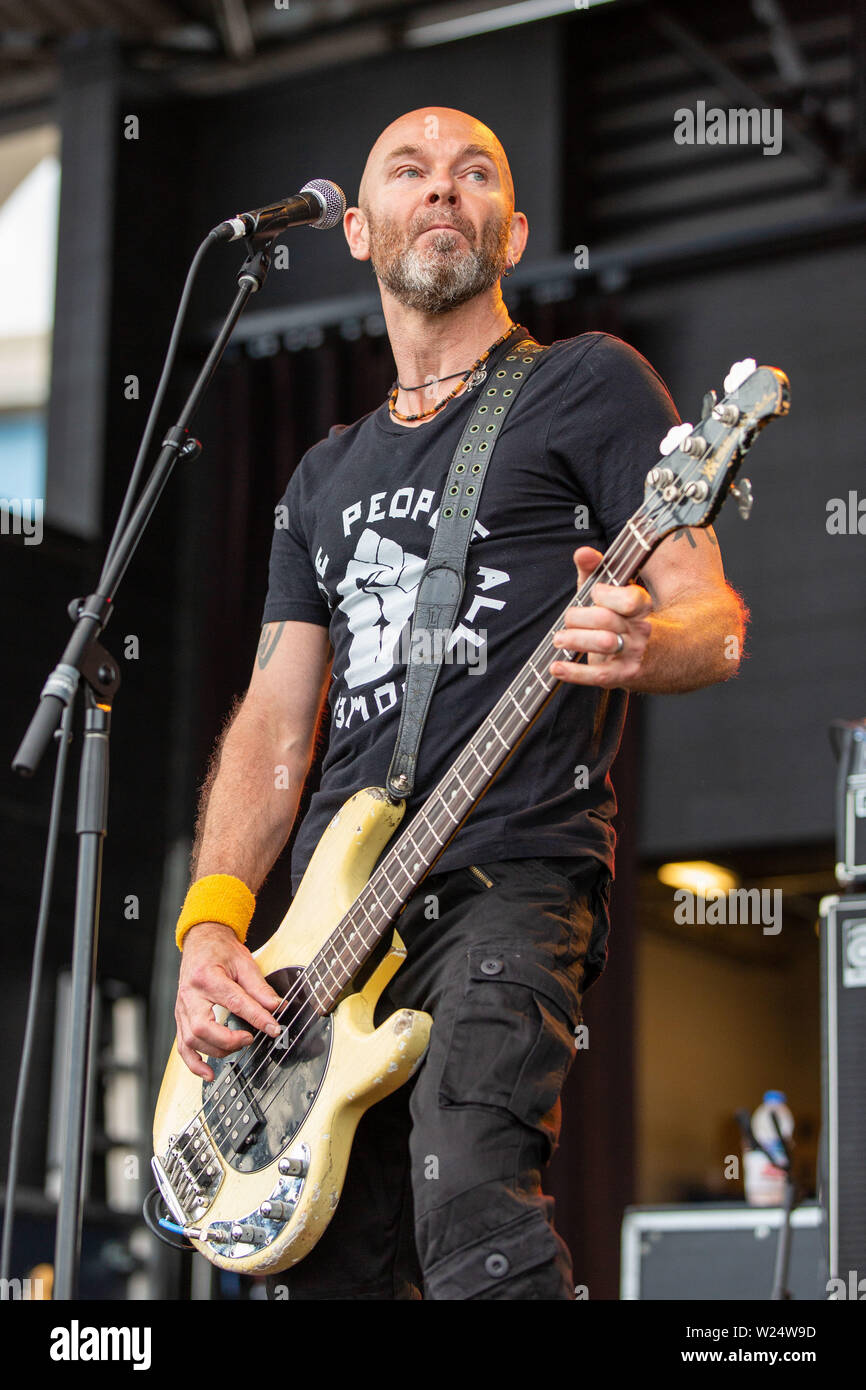 Juli 5, 2019 - Milwaukee, Wisconsin, USA - AL DOUGHTY von Jesus Jones ...
