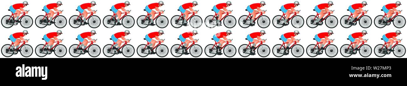Man Cycling Animation Sequenz, Loop Animation Sprite Sheet, Vector ...