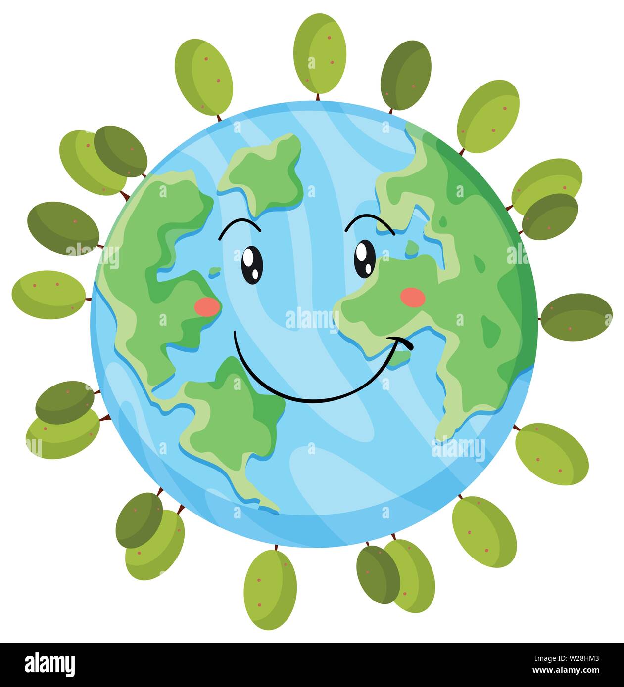 Glückliche erde Stock-Vektorgrafiken kaufen - Alamy