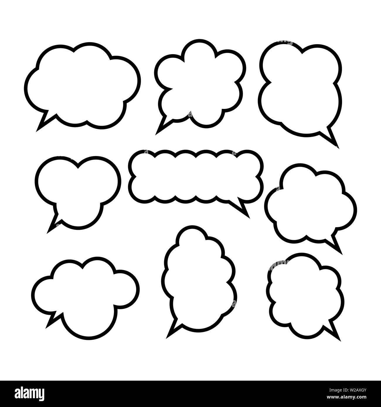 Satz von comic Sprechblasen. Vector Illustration, element Vintage ...